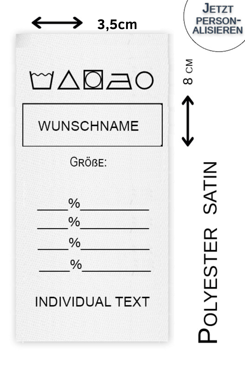 Textiletiketten Textil Label Pflegeetiketten und Etiketten von Applik ...